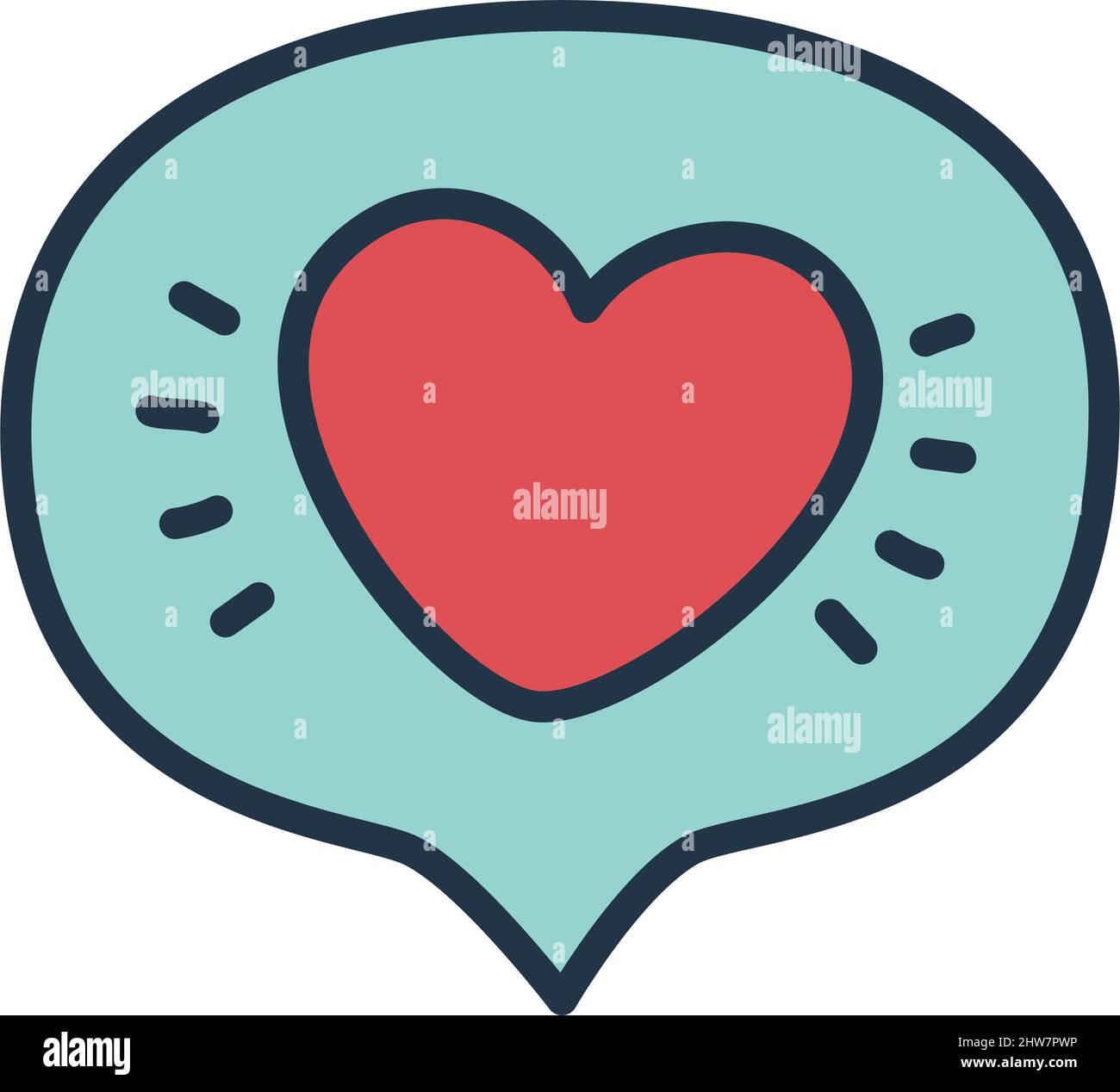 heart message balloon Stock Vector Image & Art - Alamy