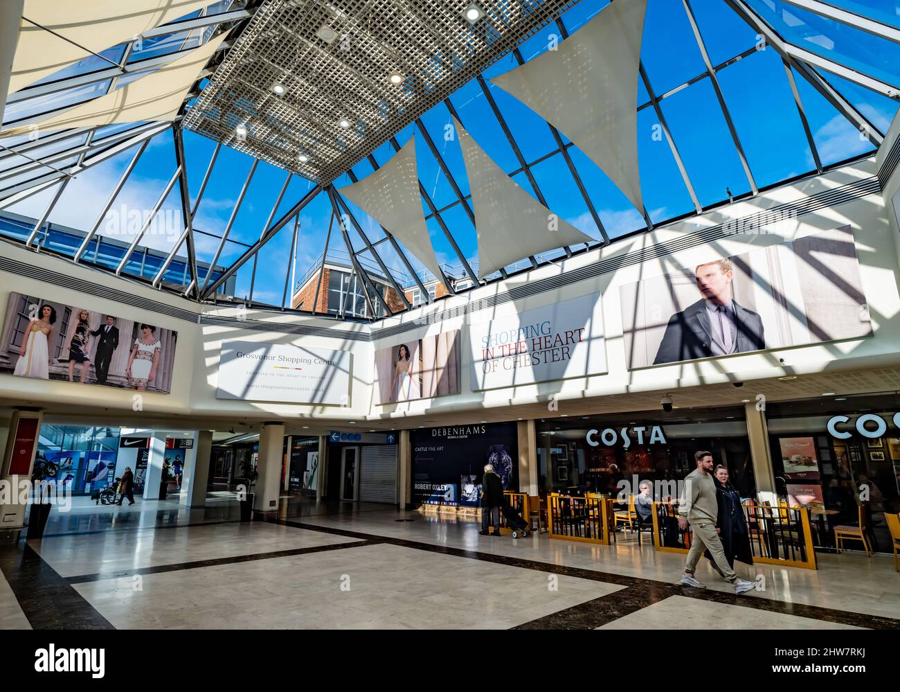 The Grosvenor Shopping centre, Shopping in the heart of Chester, in the ... The Grosvenor Shopping centre, Shopping in the heart of Chester, in the ...