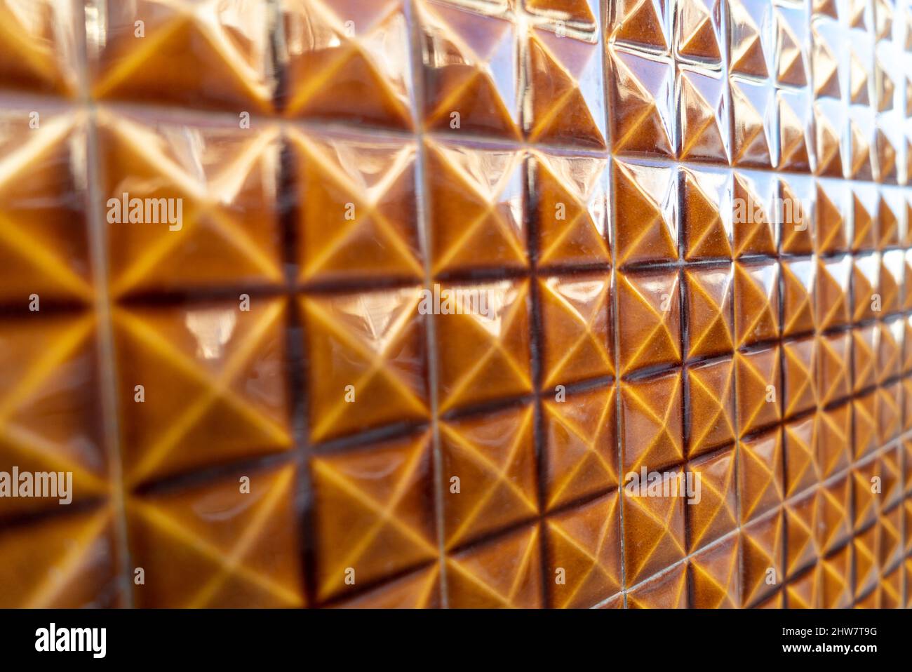 Brown decorative panel with reflection Stock Photo - Alamy