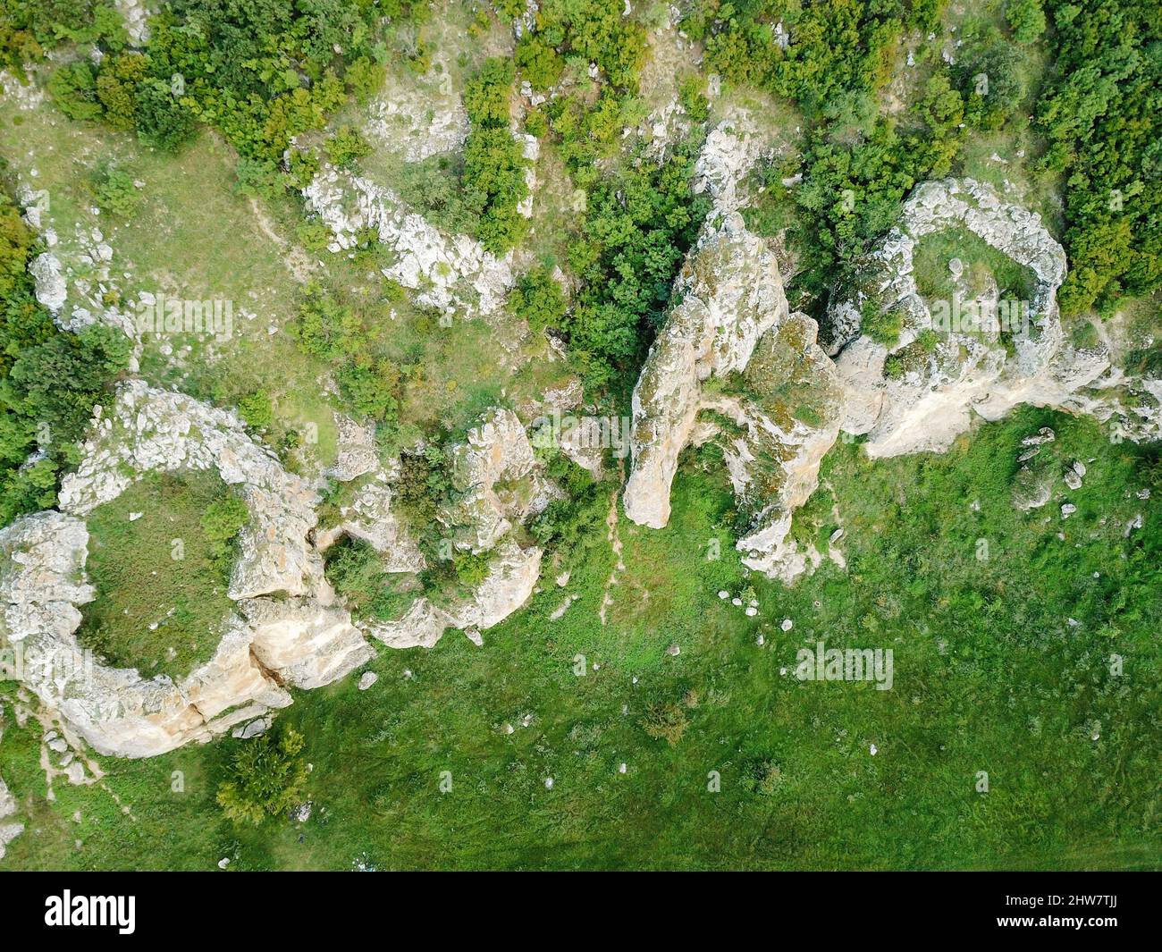 Aerial view of hills full of trees Stock Photo - Alamy