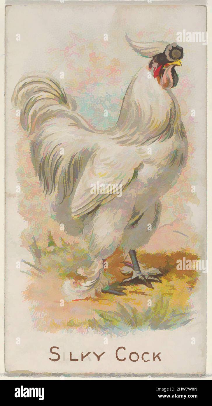 Art inspired by Silky Cock, from the Prize and Game Chickens series ...