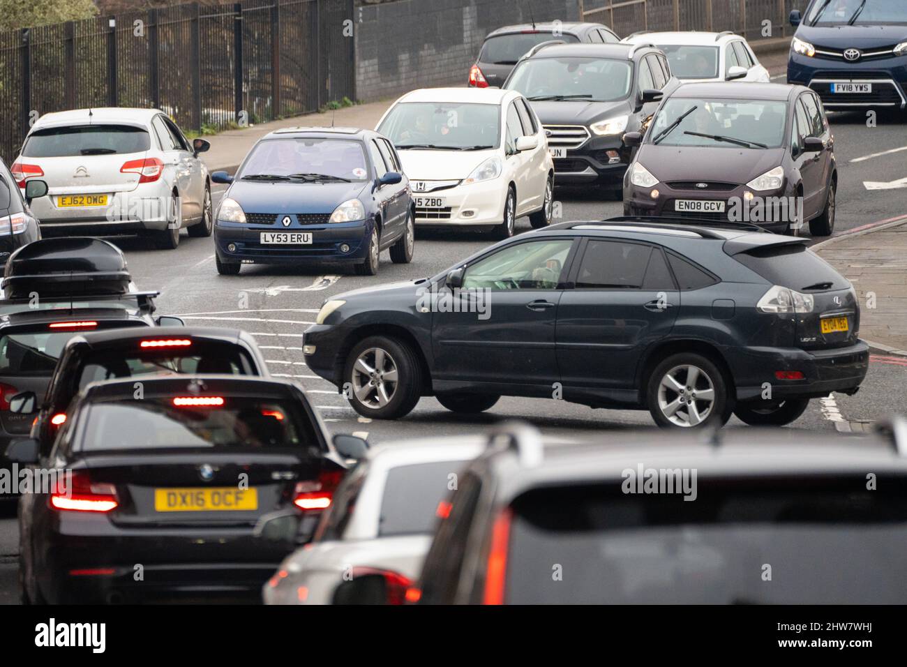 Vehicles queue in heavy traffic in south London, as Mayor of London ...