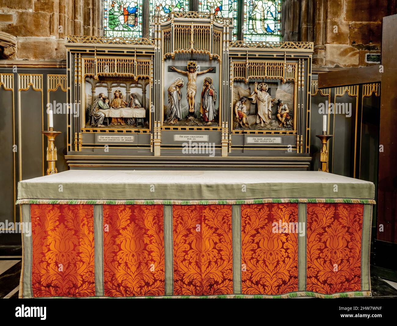 One of the alters within Chester Cathedral, a Church of England ...