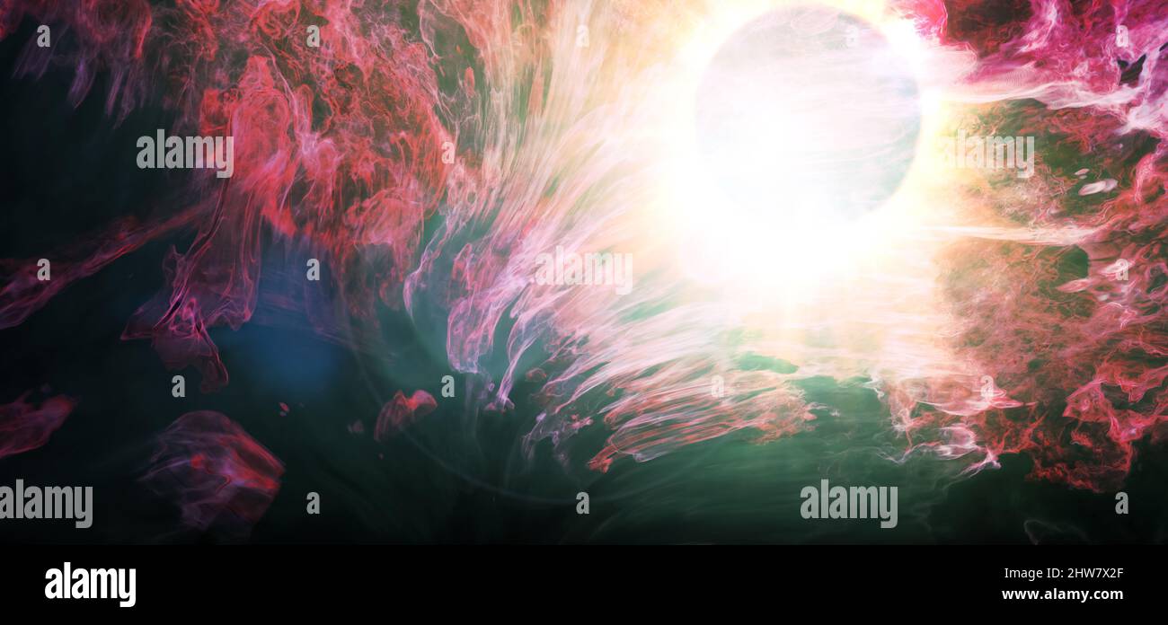 Nebula Interstellar clouds Panoramic View Stock Photo - Alamy