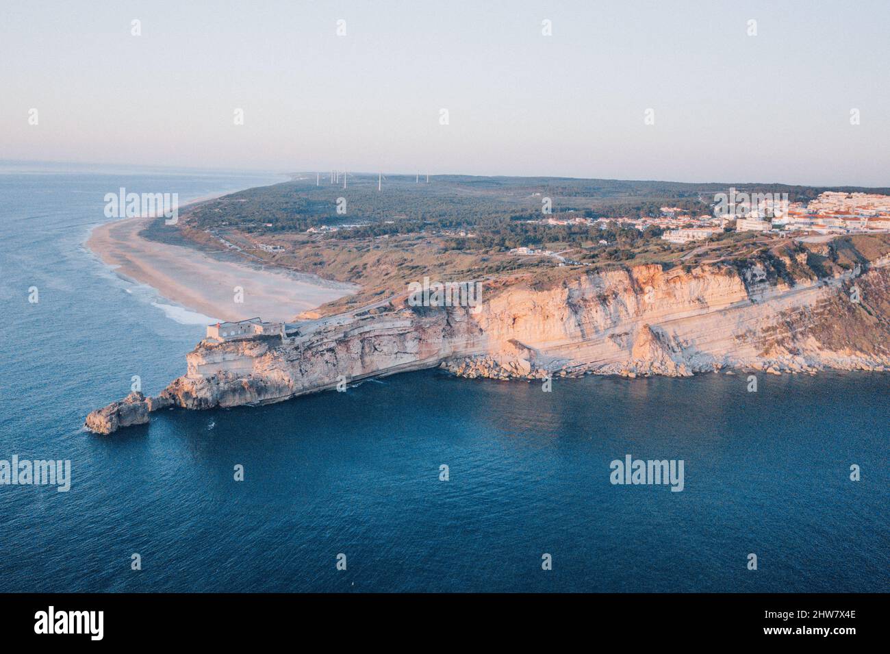 An aerial view of the sea and beach in a beautiful island Stock Photo ...