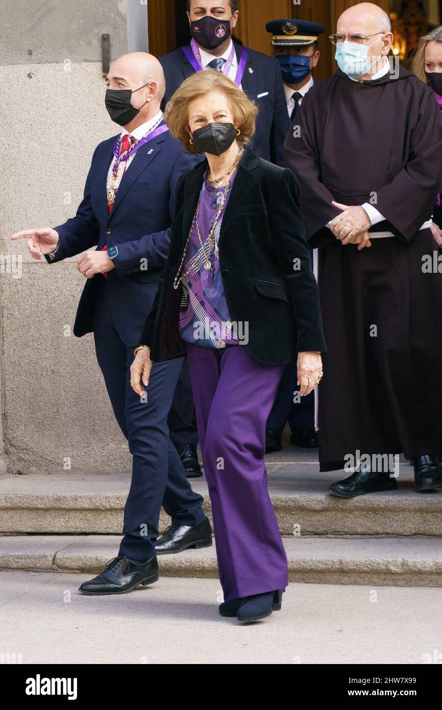 Queen Sofia of Spain attends the traditional Thanksgiving to Medinaceli ...