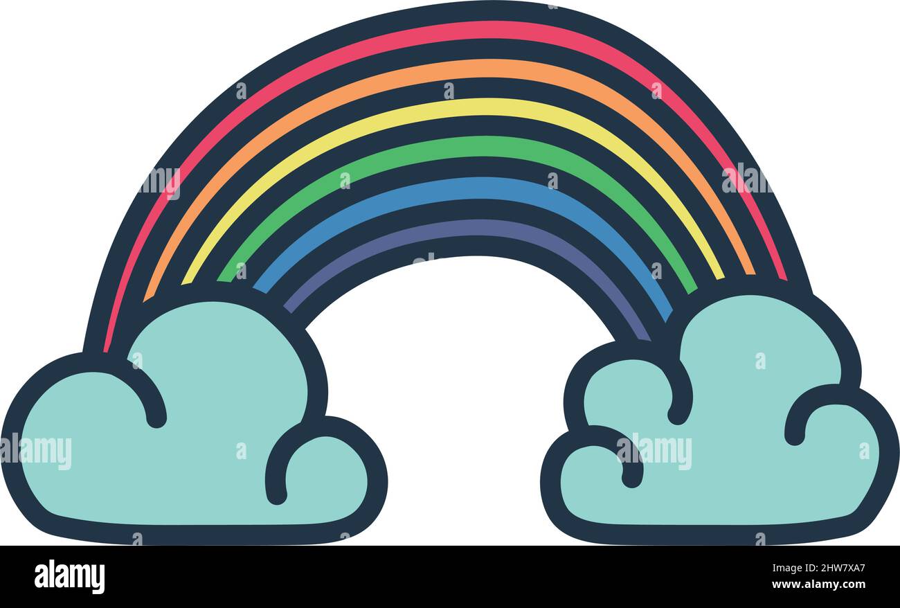 colored rainbow illustration Stock Vector Image & Art - Alamy