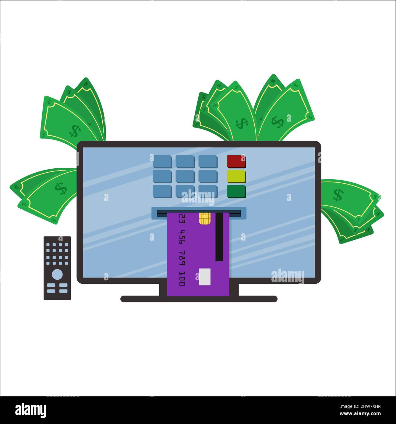 Paying television Stock Vector Images - Alamy