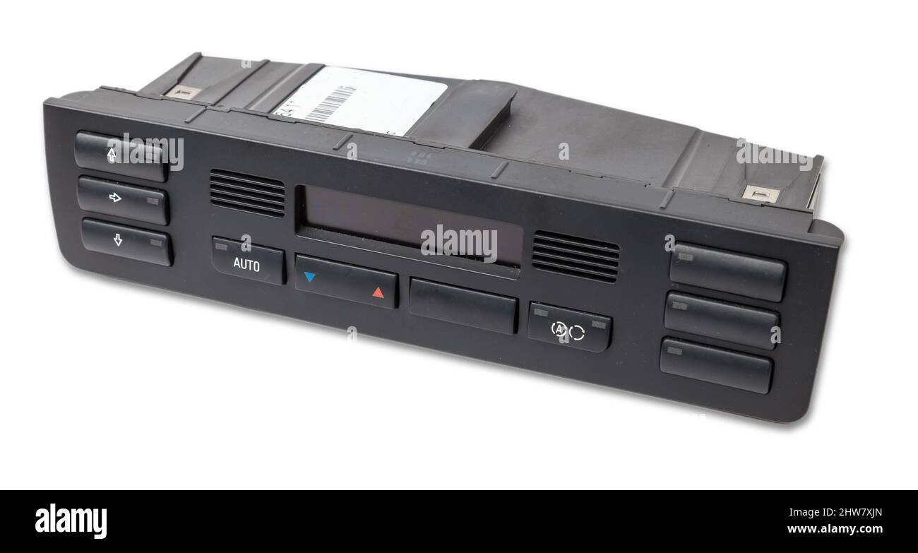 Close-up of climate control panel, Setting up and refueling the air ...