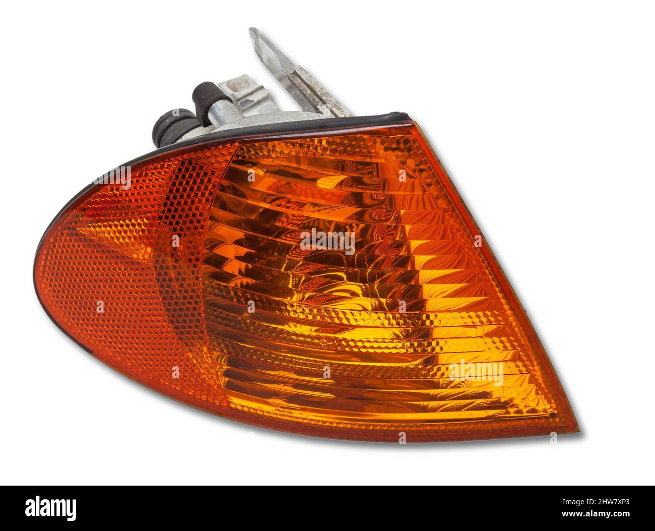 The details of the front turn signal of the car. Turn lamp of the car ...