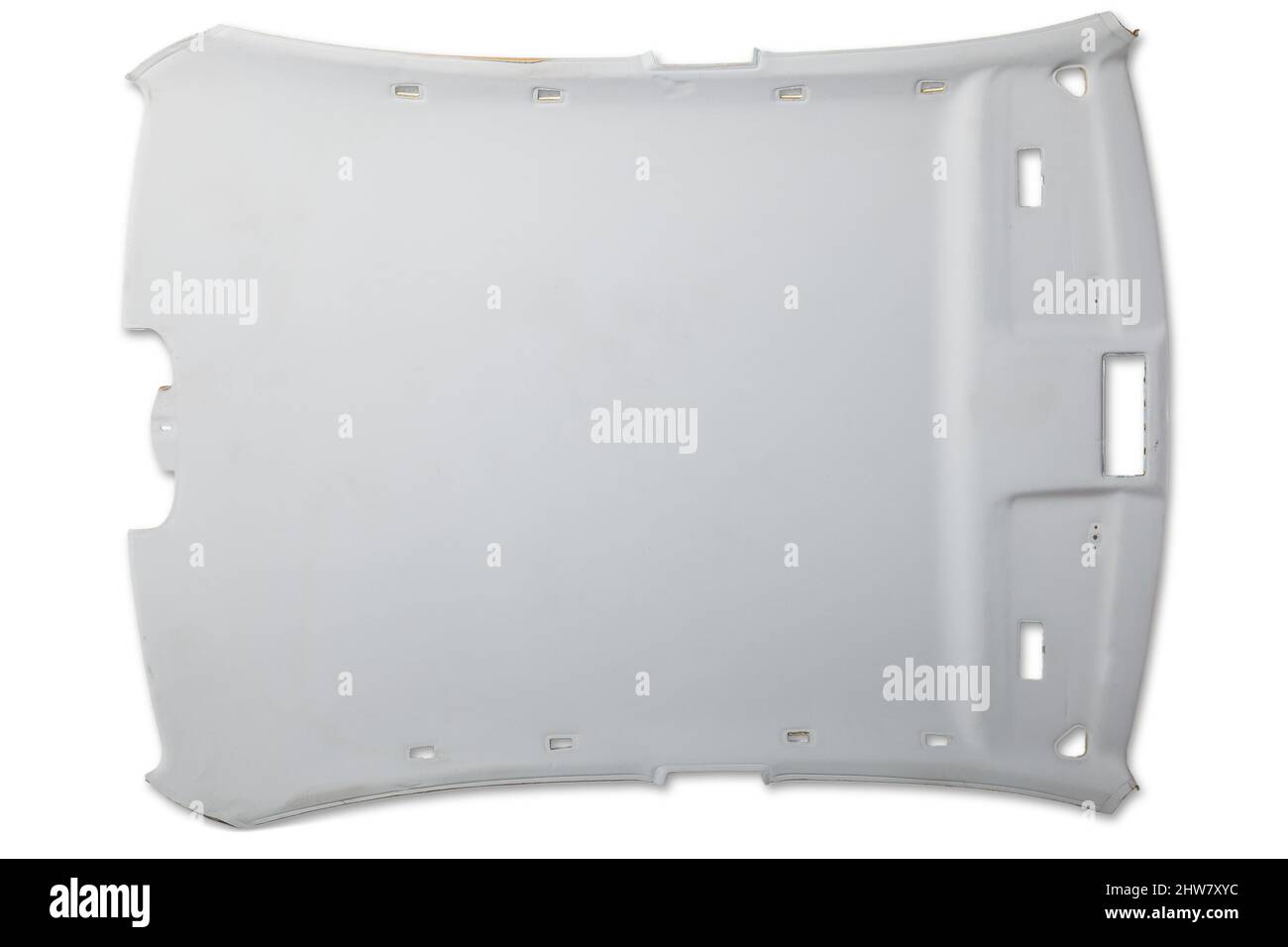 Finishing the gray ceiling from a car removed and disassembled for ...