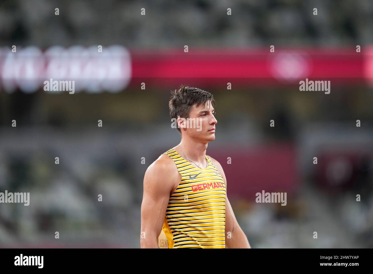 Oleg Zernikel participating in the Tokyo 2020 Olympics in the pole ...