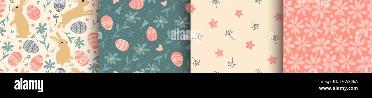 Bunny and Easter Egg pattern. Vector illustration Stock Vector Image ...