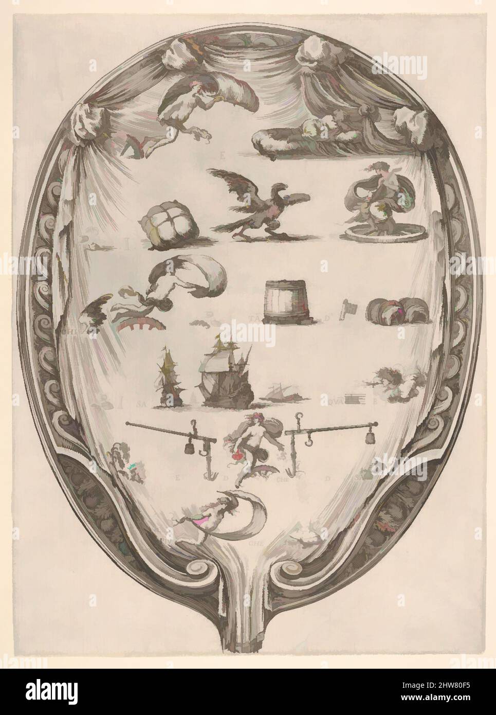 Art inspired by Rébus on the subject of fortune, a riddle depicted on ...