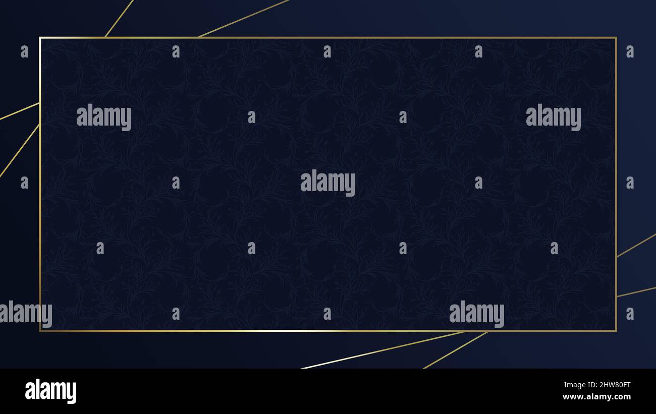 Luxury Dark Blue and Gold Background Layout Template Stock Photo - Alamy