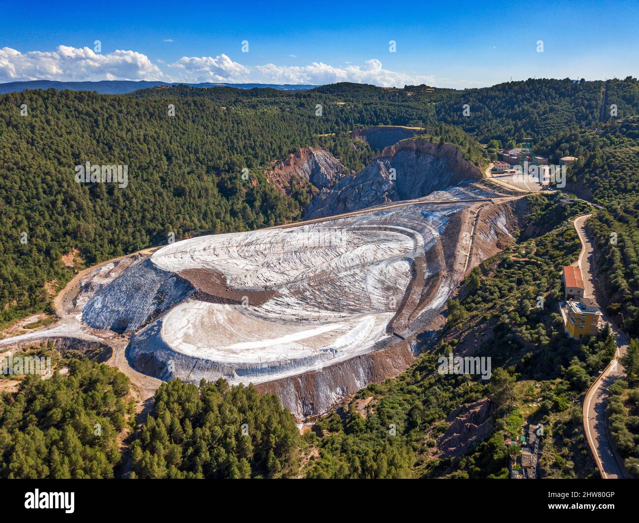 Cultural park of the Salt Mountain in Cardona salt mines village ...