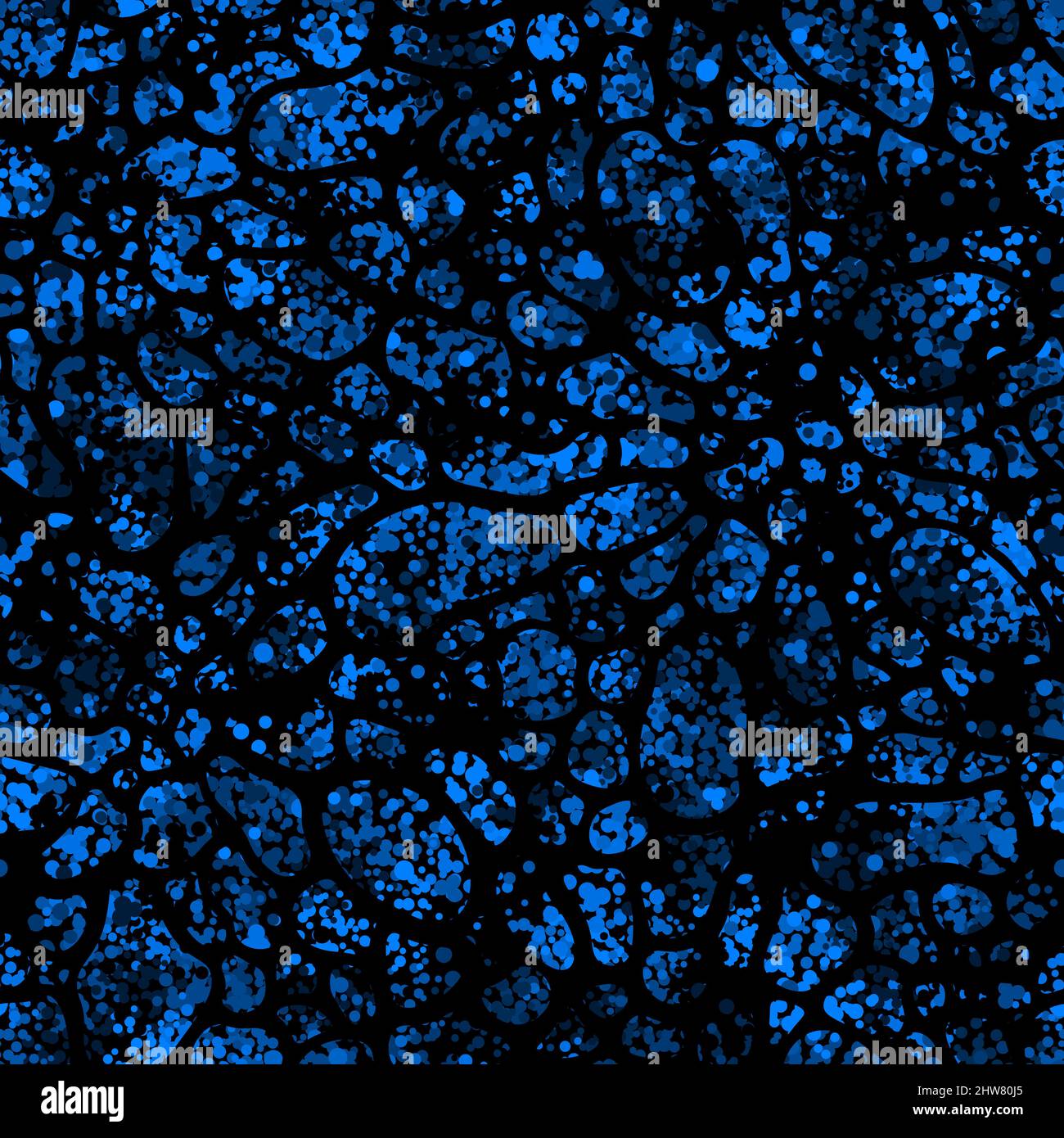 Azure blue cosmic cells. Vector illustration seamless pattern ...