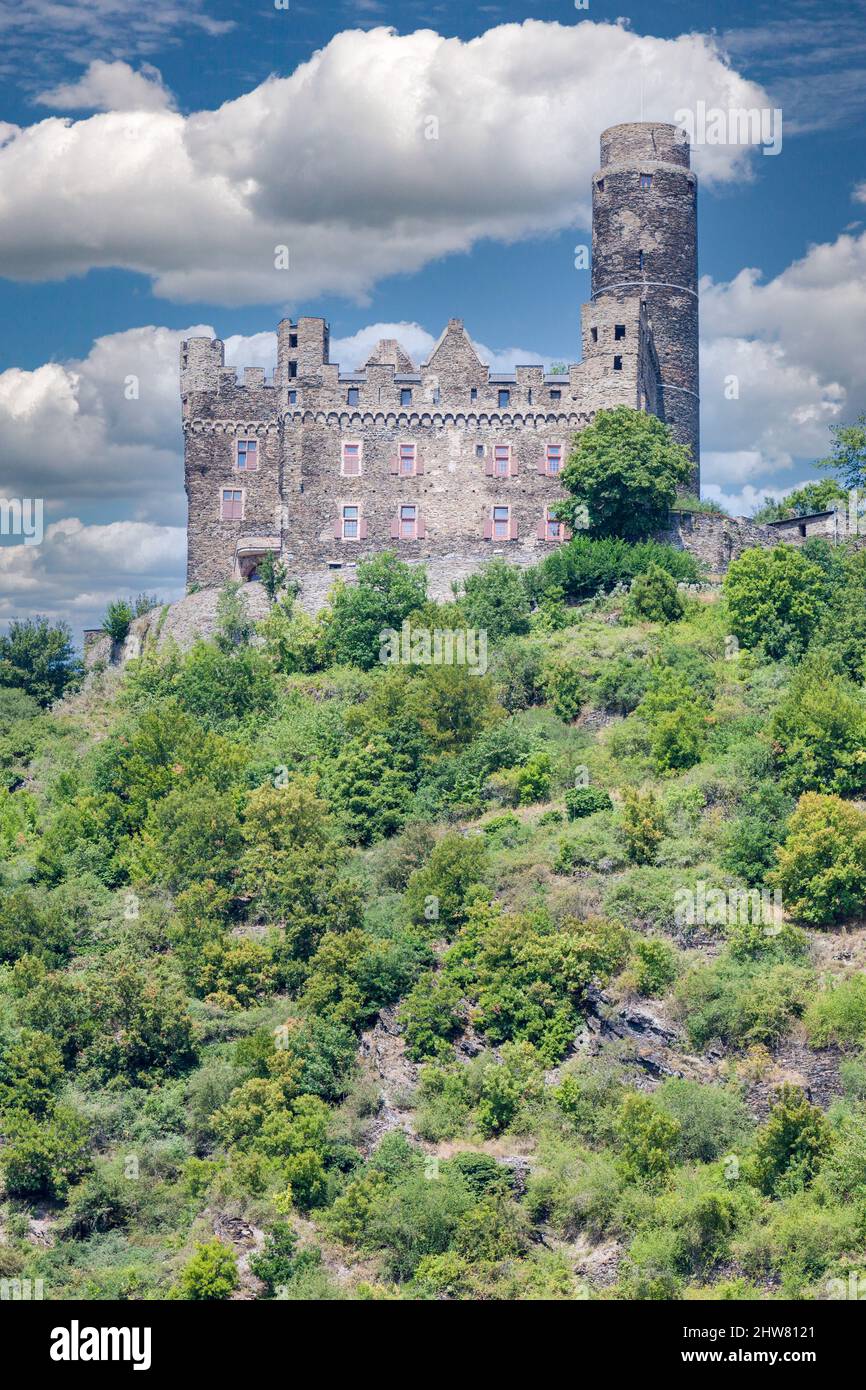 Rhine River Valley, Germany. Maus Castle Stock Photo - Alamy
