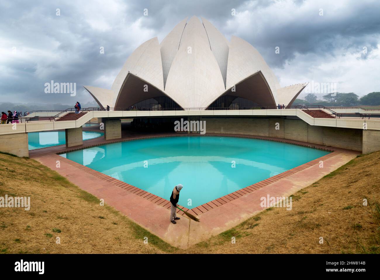 India Delhi. The Lotus Temple Stock Photo - Alamy