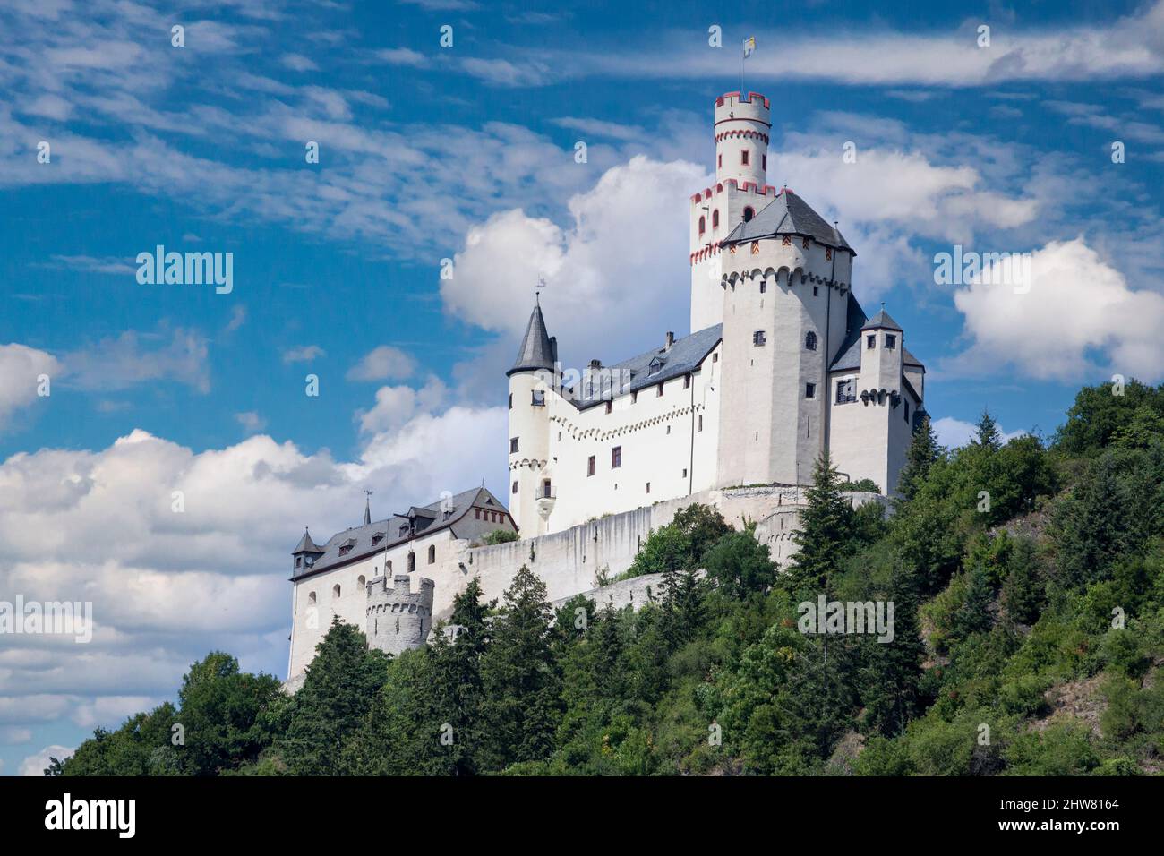 Braubach, Rhine River Valley, Germany. Marksburg Castle, 12th-15th ...