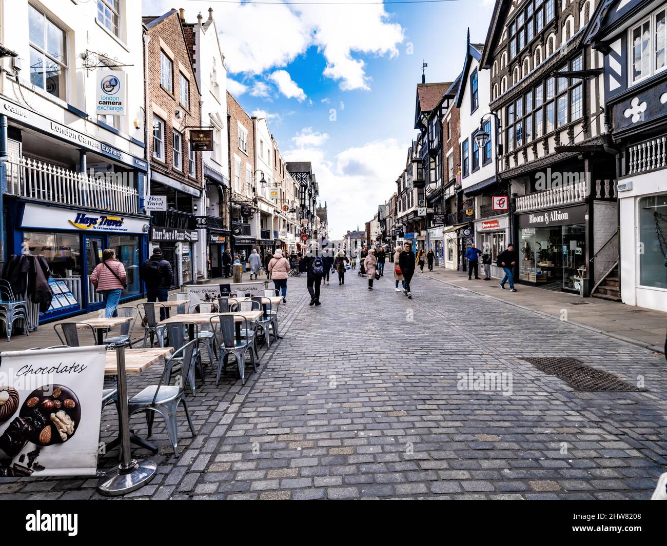 Bridge Street in the centre of Chester, capital City of Cheshire ...