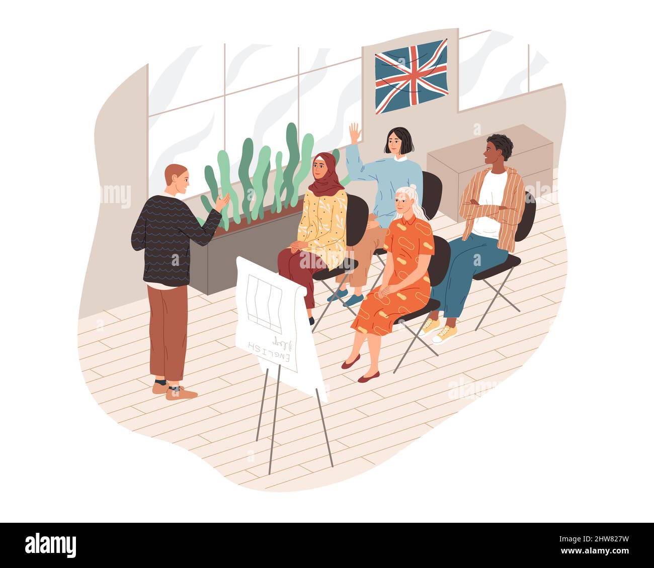 Teacher whiteboard in class Cut Out Stock Images & Pictures - Alamy