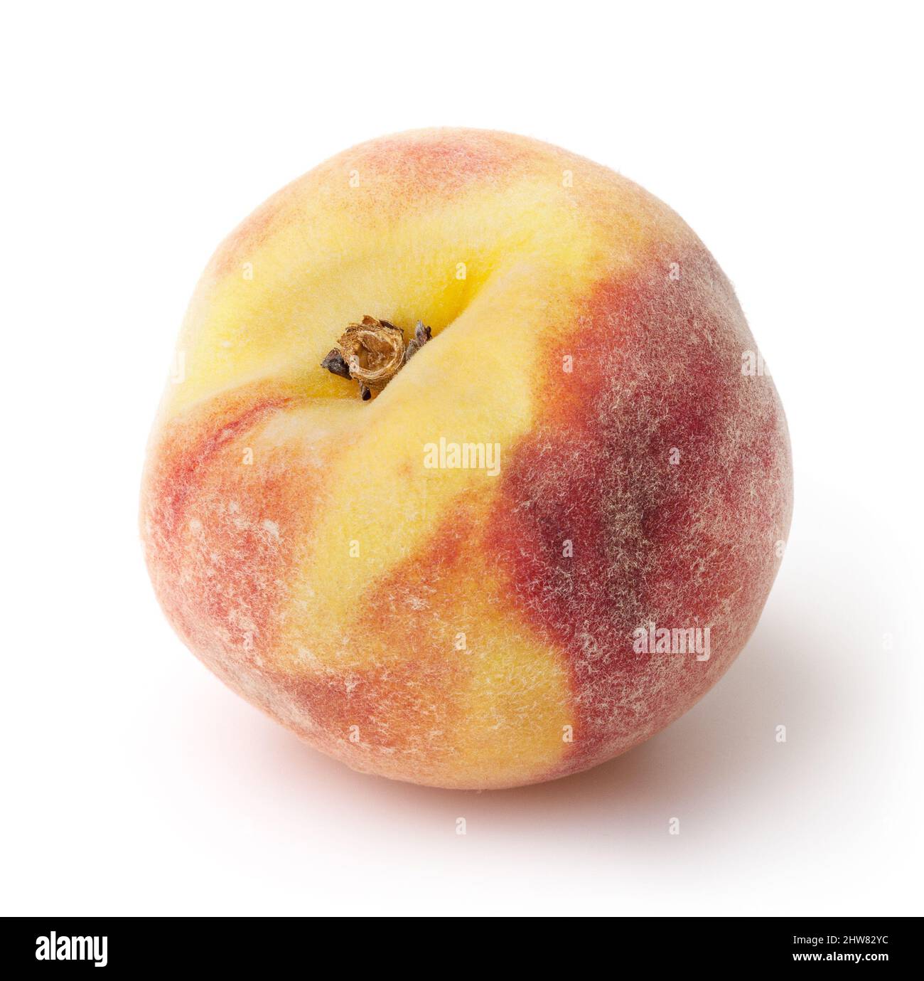 Peach isolated on white background with clipping path Stock Photo - Alamy