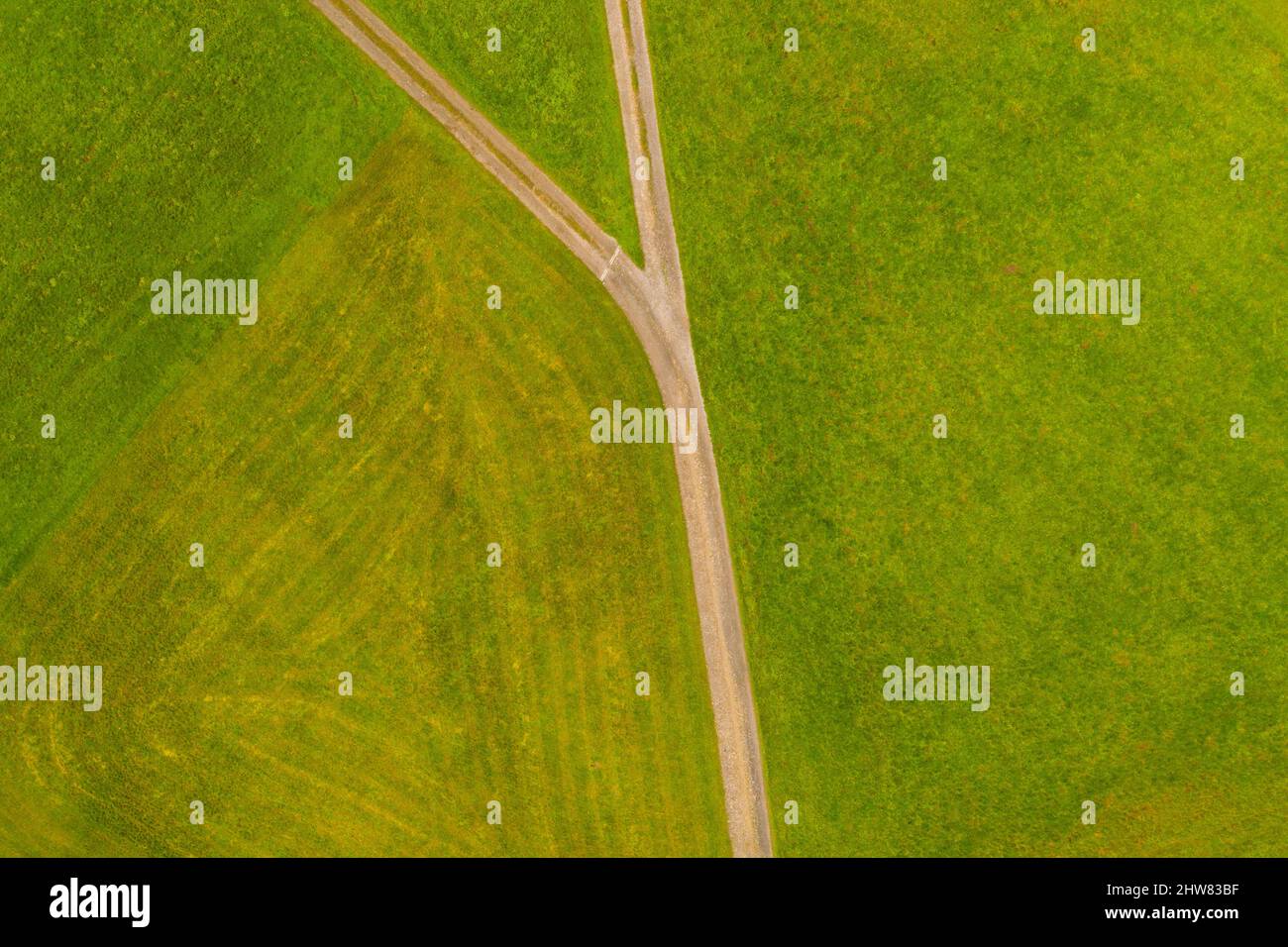 Wide panorama aerial view. Crossroads Stock Photo - Alamy