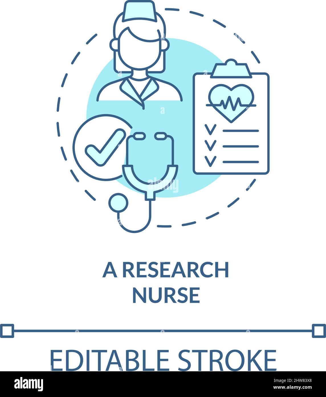 Research nurse turquoise concept icon Stock Vector Image & Art - Alamy