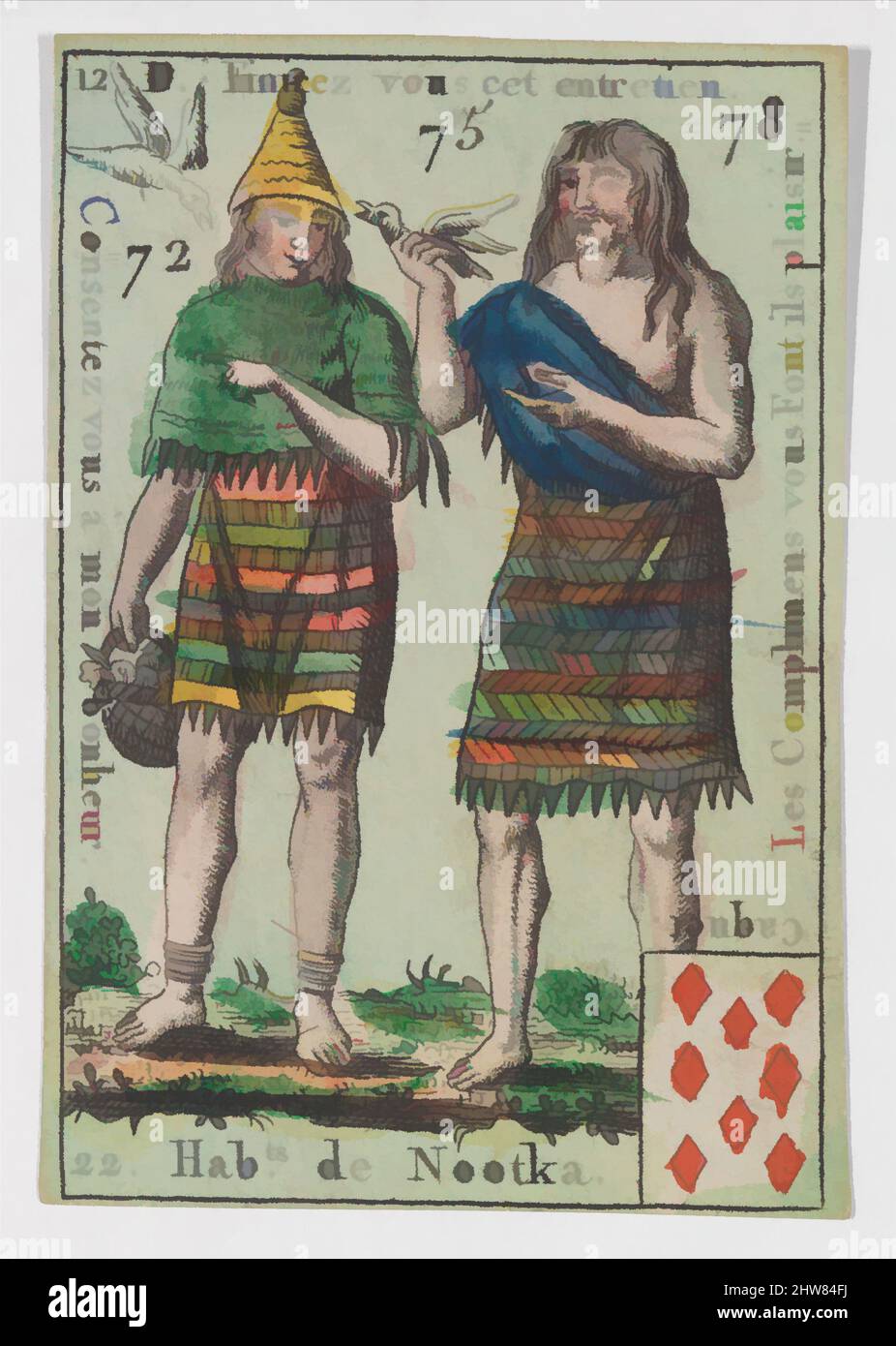 Art inspired by Hab.t de Nootka from Playing Cards (for Quartets ...