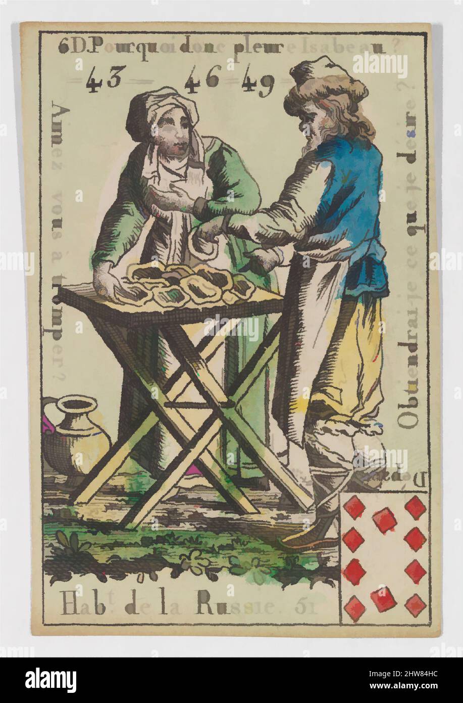 Art inspired by Hab.t de la Russie from Playing Cards (for Quartets ...