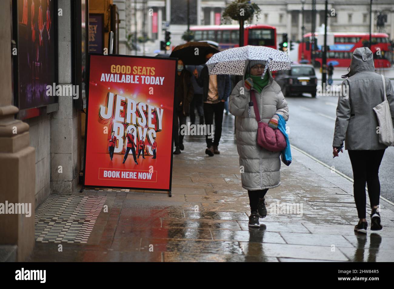 London Weather, UK, raining season in March on 4 March 2022 Stock Photo ...