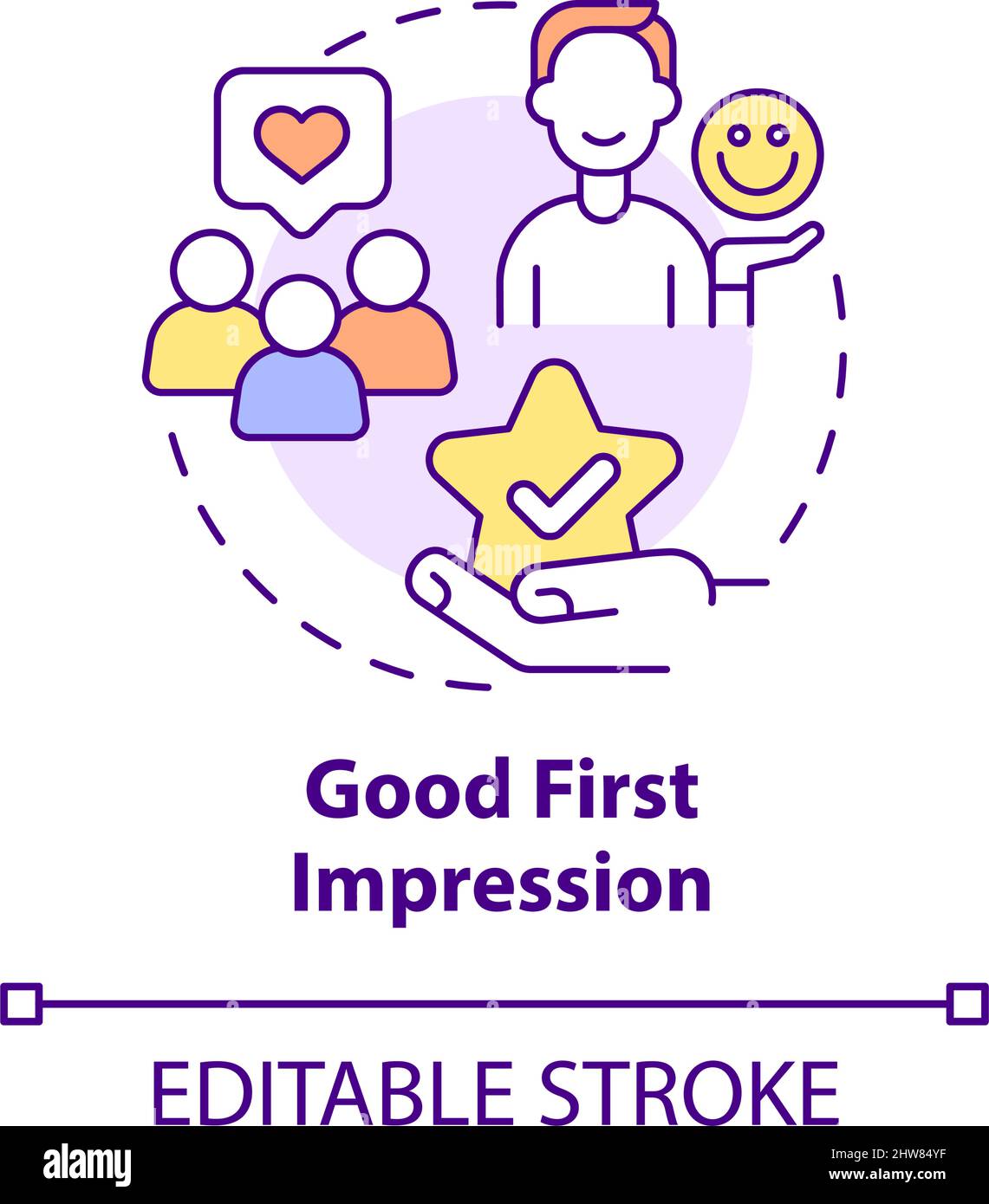 Good first impression concept icon Stock Vector Image & Art - Alamy