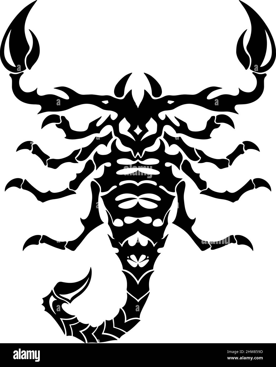 Abstract Black Scorpio graphic illustration Stock Vector Image & Art ...