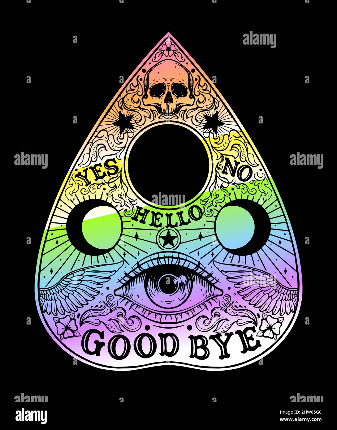 Ouija Planchette Board graphic illustration Stock Vector Image & Art ...