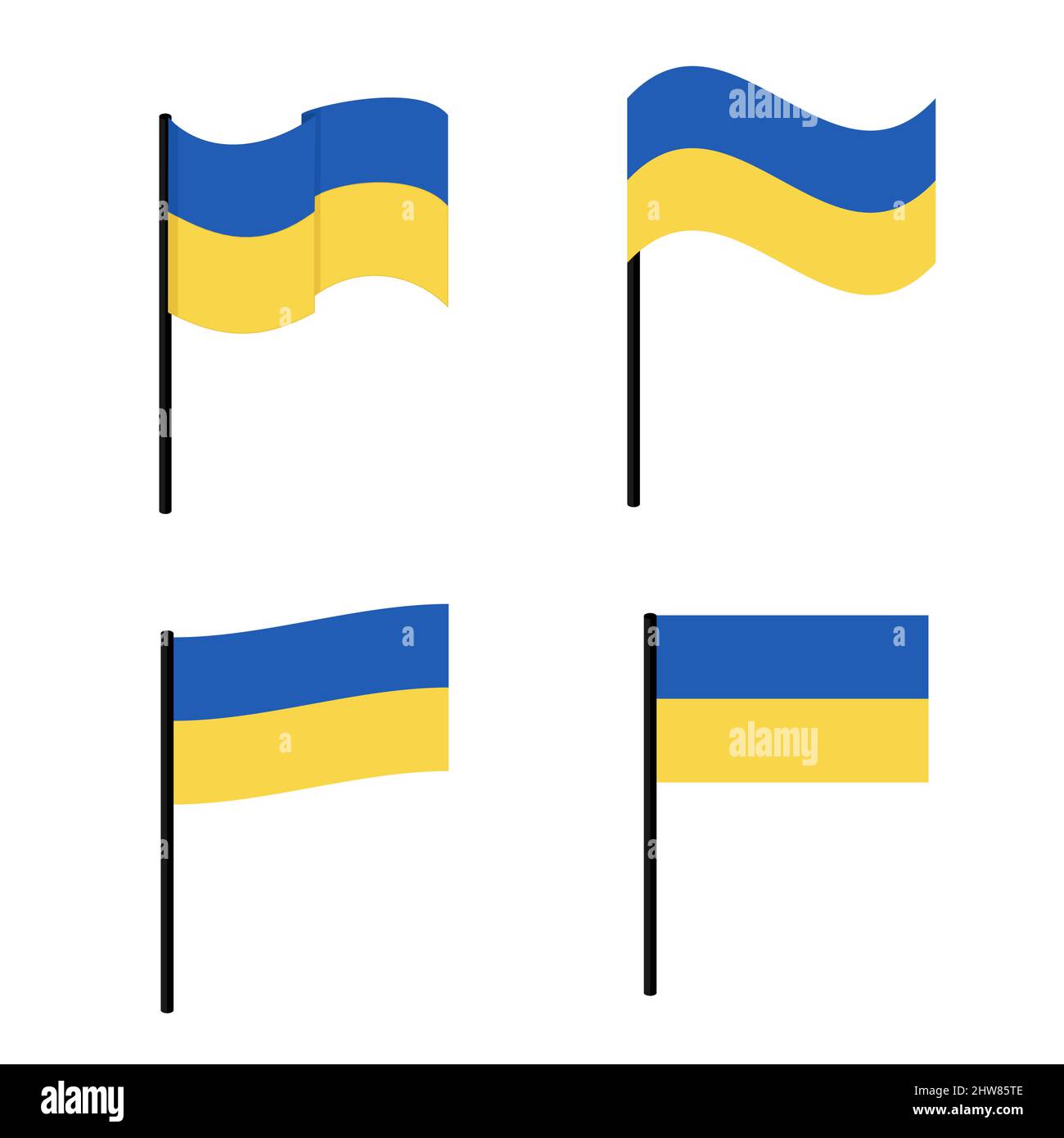 Ukrainian flag blowing Stock Vector Images - Alamy