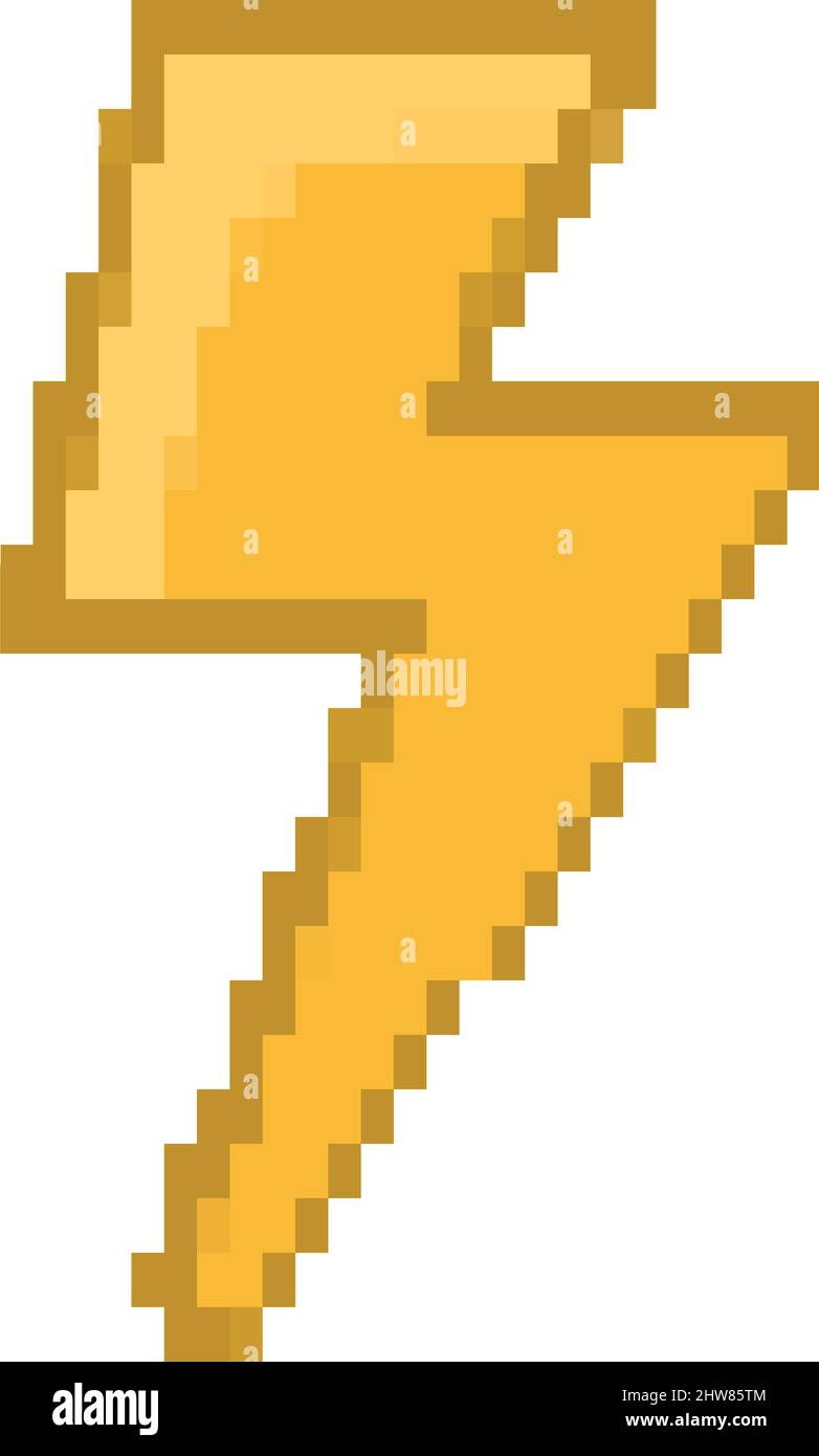 pixelated thunder design Stock Vector Image & Art - Alamy