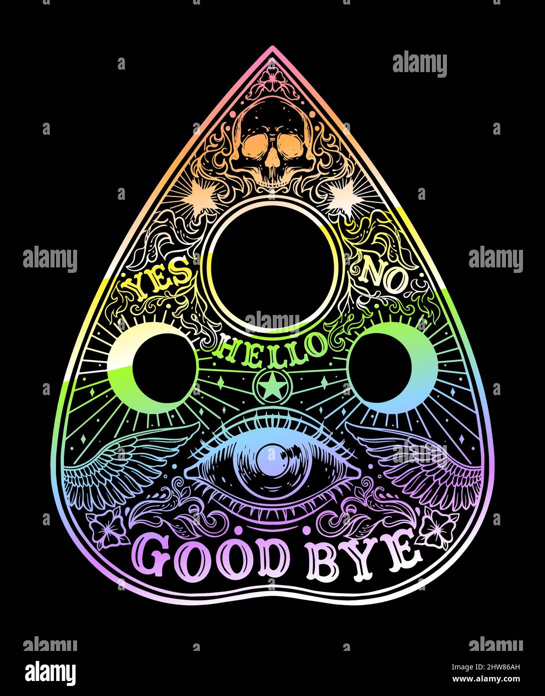 Ouija Planchette Board graphic illustration Stock Vector Image & Art ...