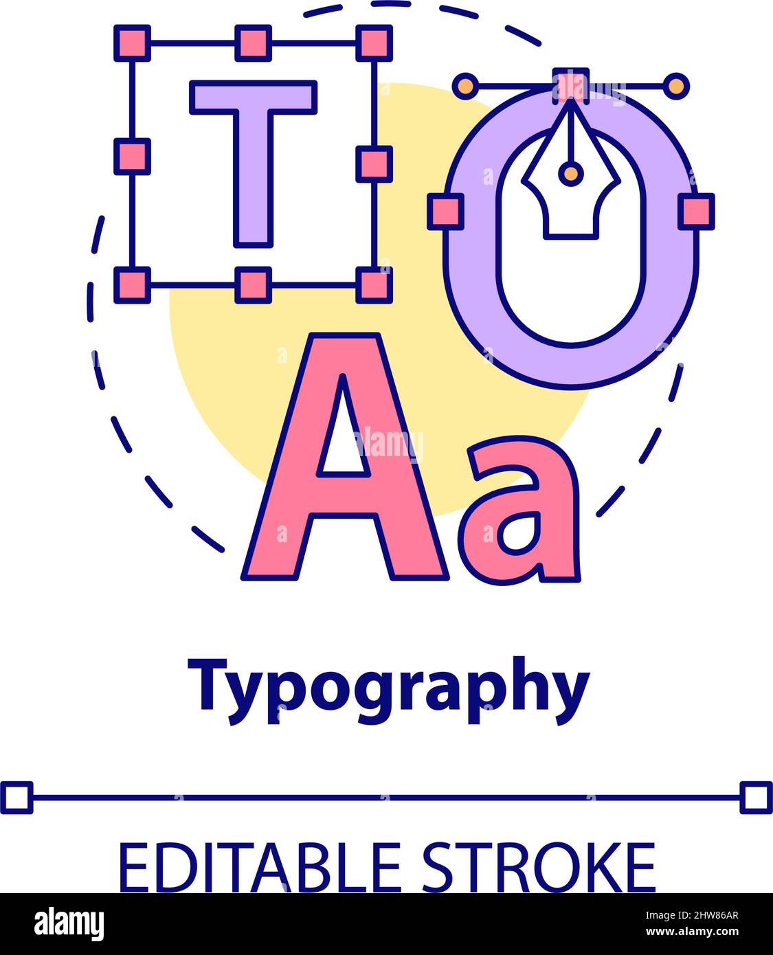 Typography concept icon Stock Vector Image & Art - Alamy