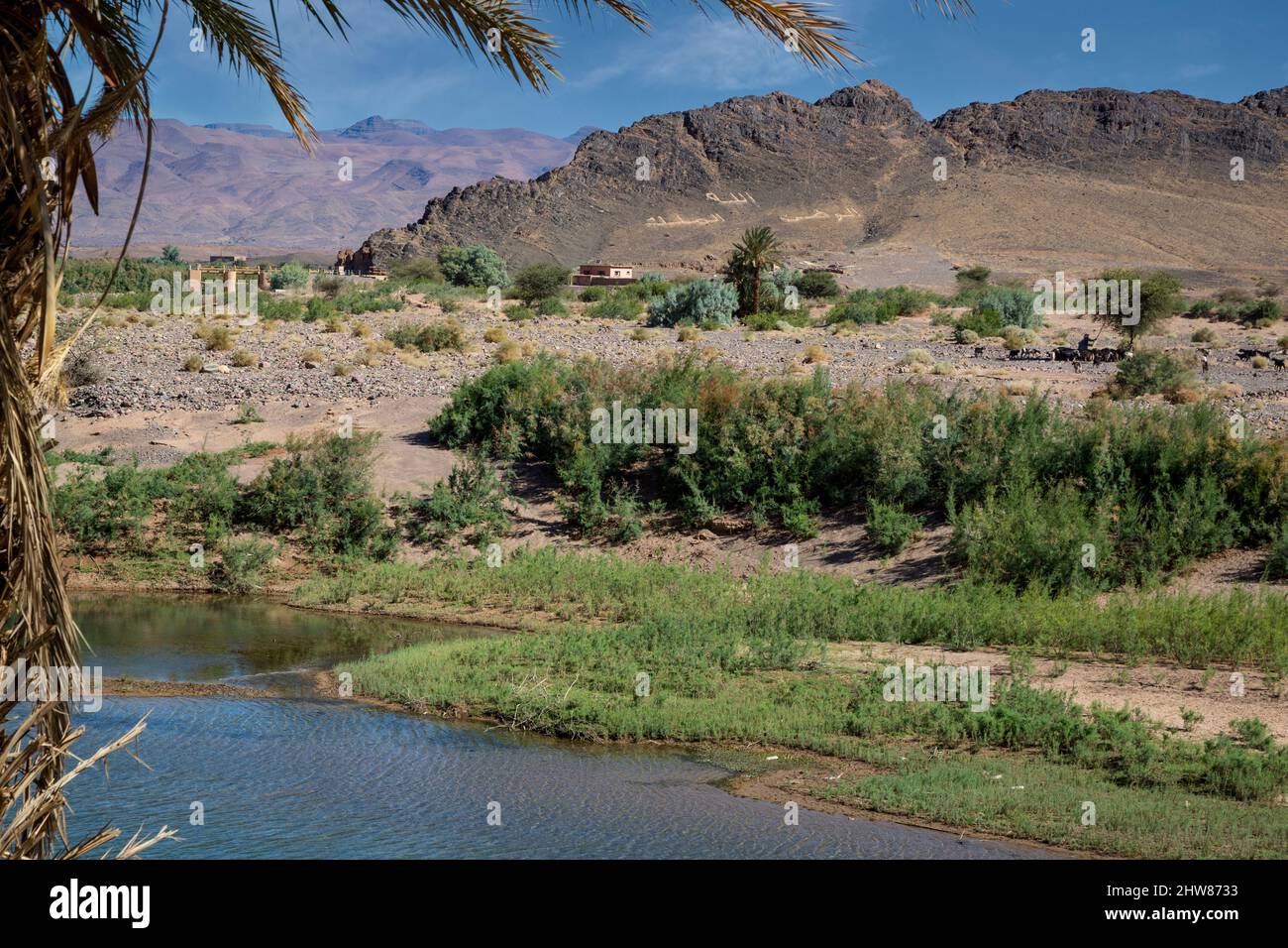 Draa River Valley, Morocco. River Draa Scene. "God, Country, King" in ...