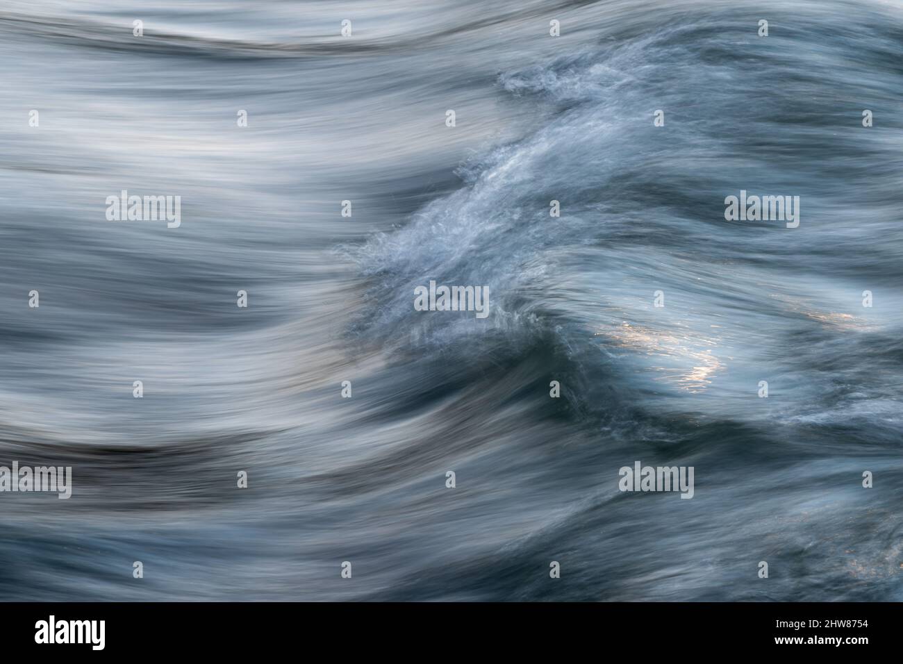 Silky texture of water wave in long exposure and motion blur - abstract ...