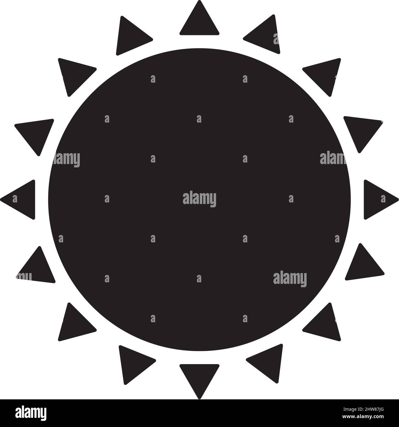 black sun icon Stock Vector Image & Art - Alamy