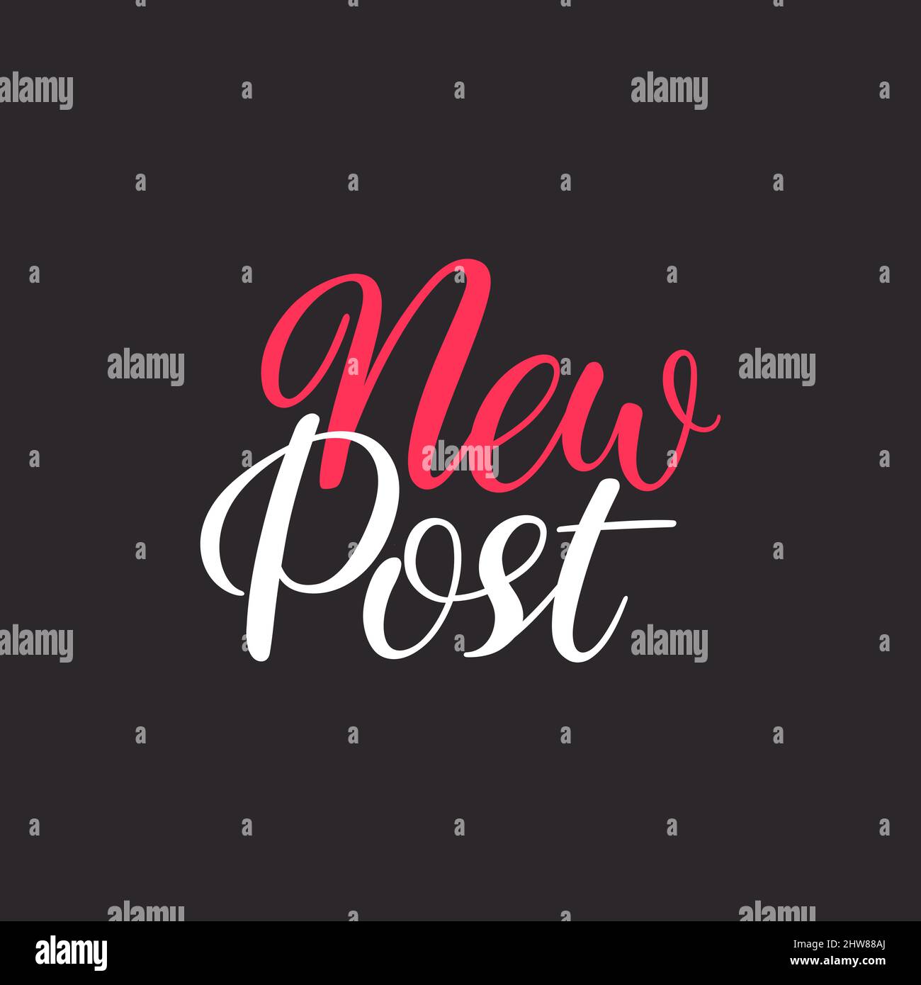 New post hand drawn lettering. For blog, banner, website and social ...