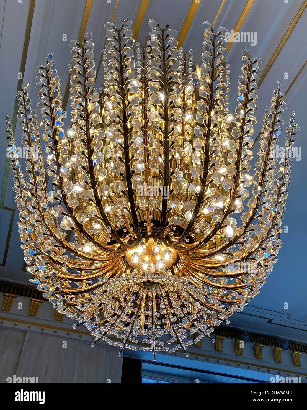 crystal chandelier in Gustav Mahler break room of the Viennese state ...