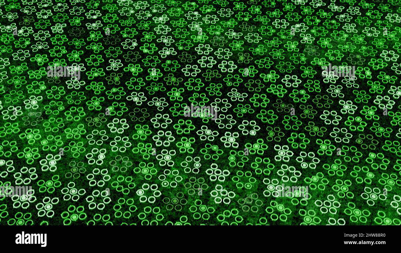 Colored background with moving pattern of circles. Animation. Cyber ...