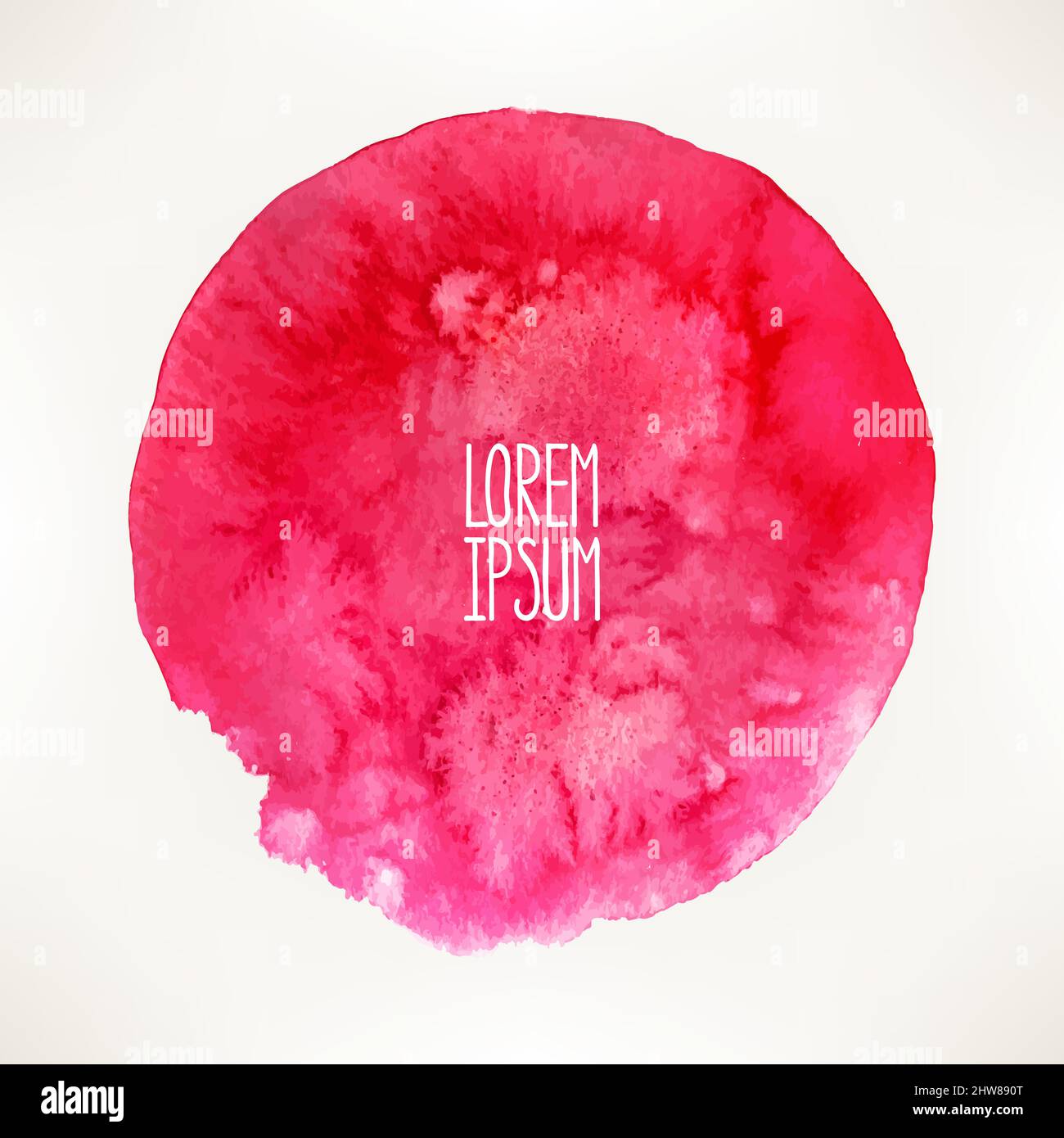 beautiful pink watercolor round background. hand-drawn illustration ...