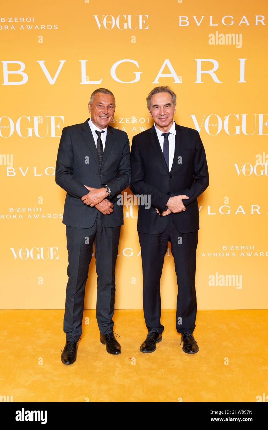 Jean Christophe Babin , Carlo Capasa Bvlgari B.Zero1 Avrora Awards ...