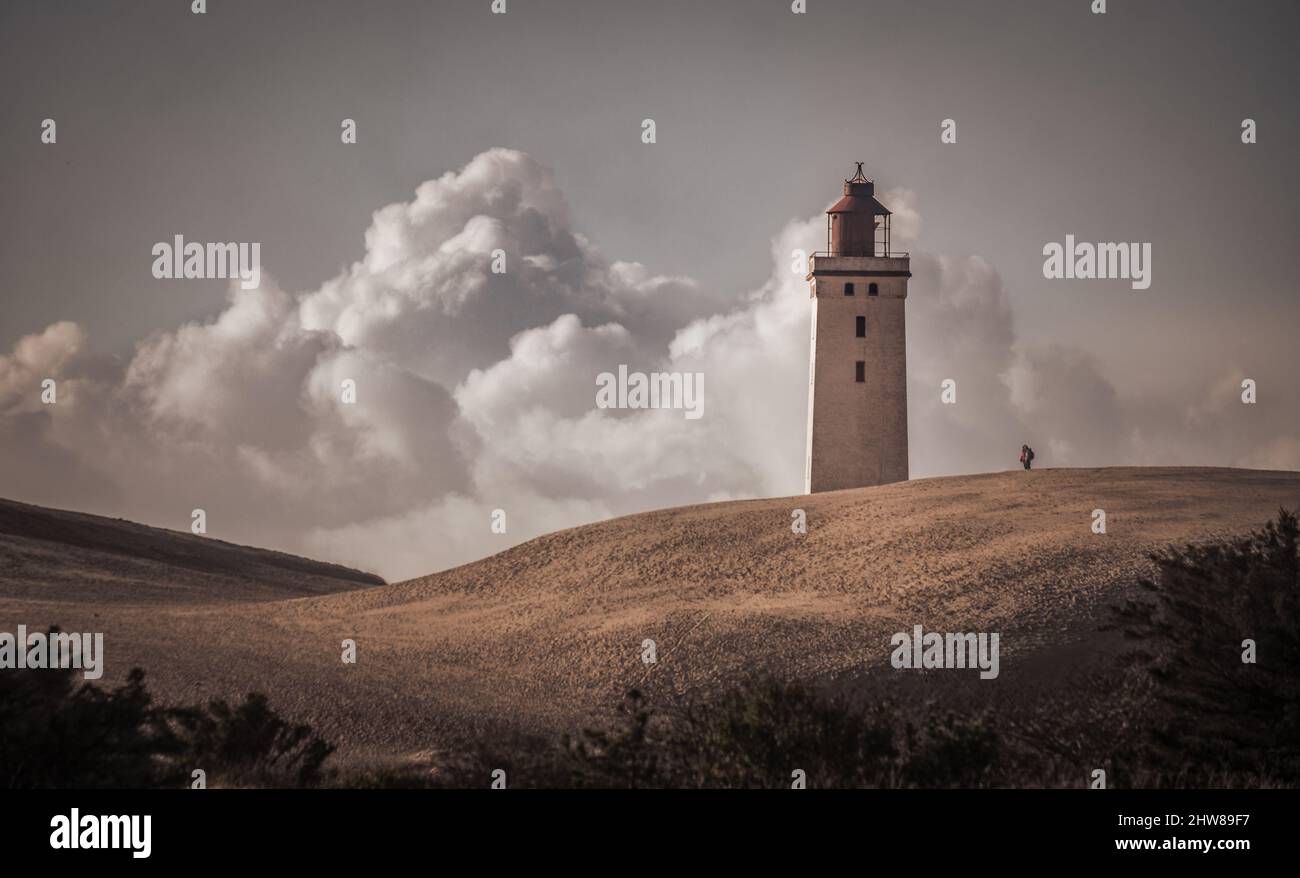 rubjerg knude fyr lighthouse in denmark. the wandering moving ...