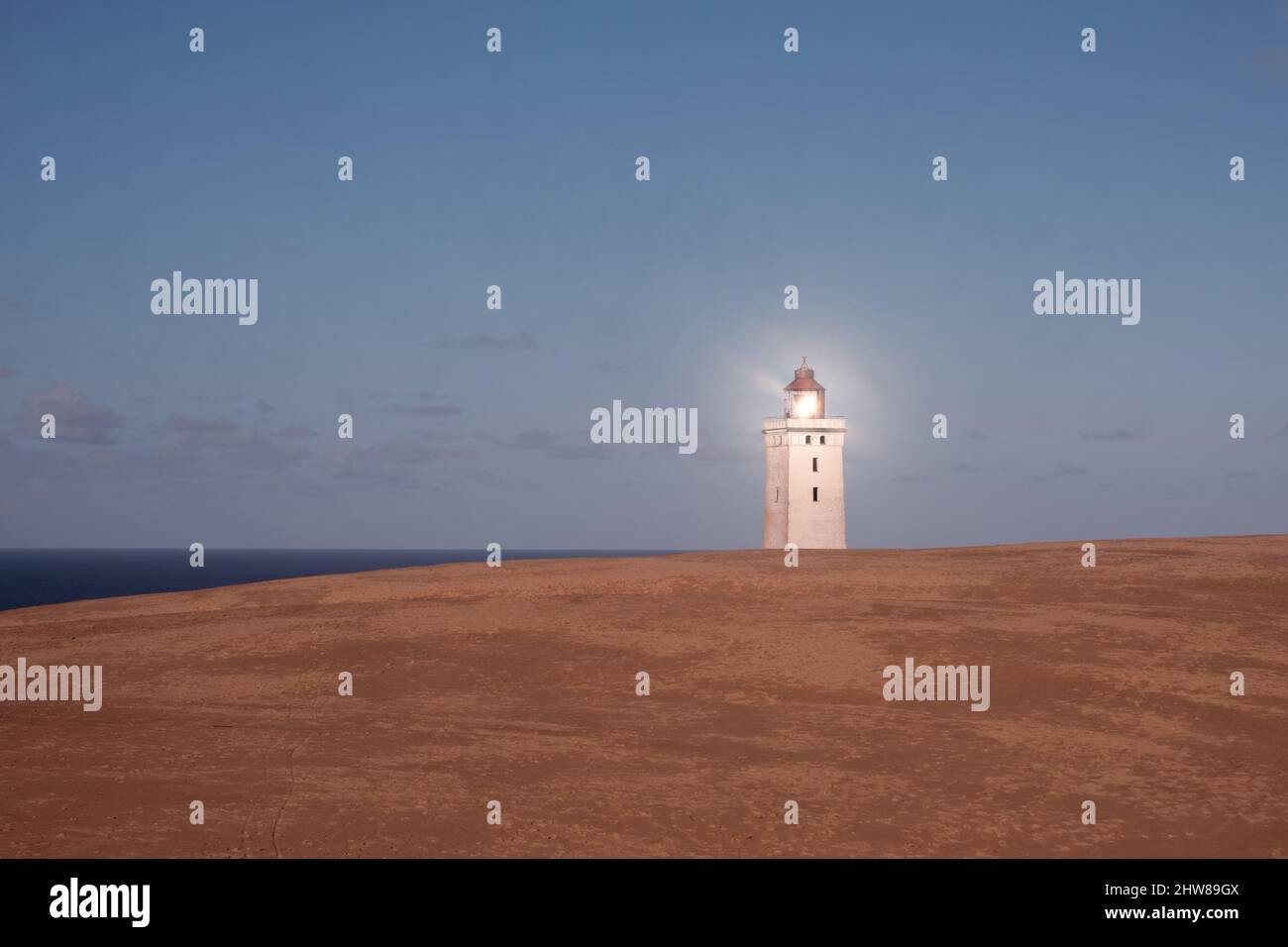 rubjerg knude fyr lighthouse in denmark. the wandering moving ...