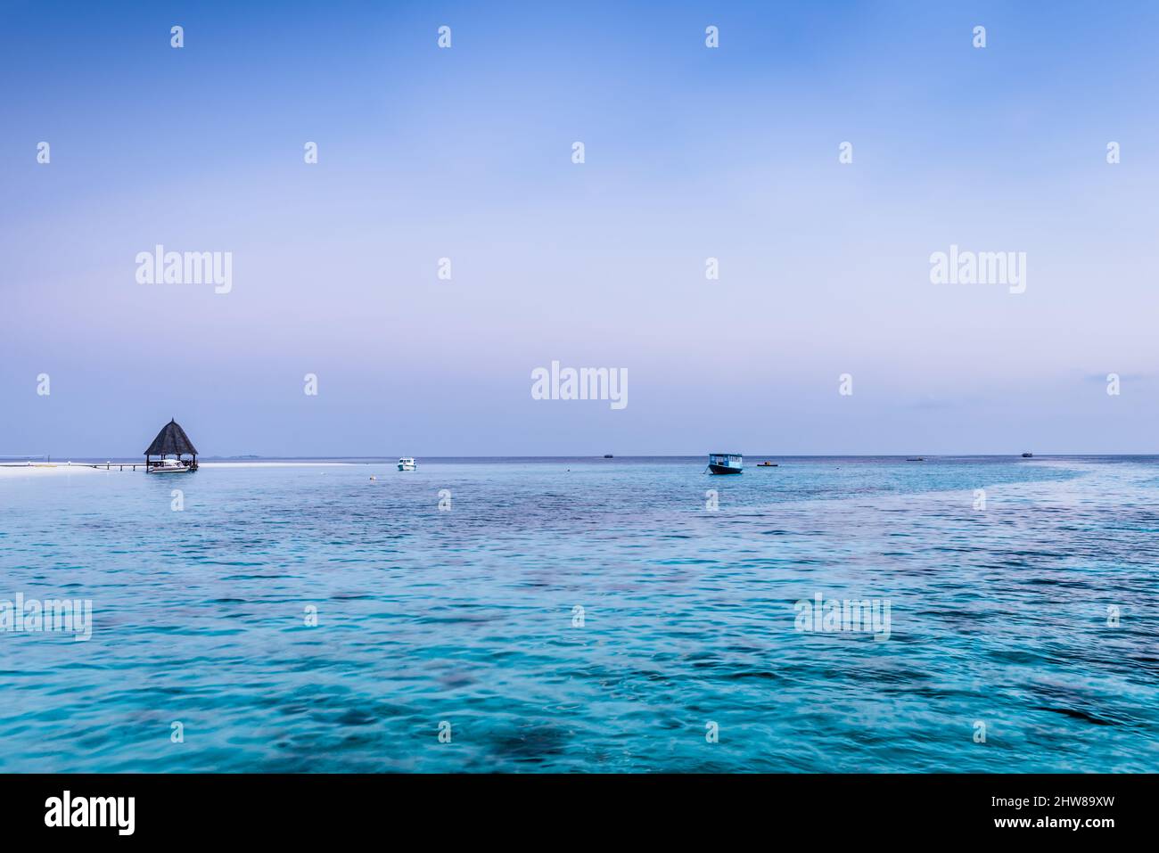 Vacation on a tropical island. Luxury Resort in the Maldives. Ari Atoll ...